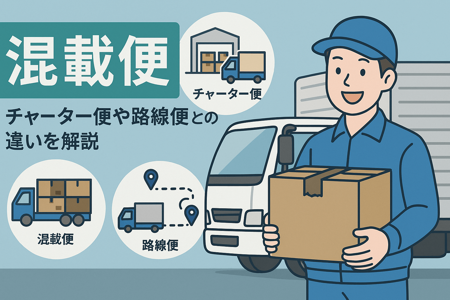 混載便とは チャーター便や路線便との違い 料金 時間指定等も解説 運行管理ナビ